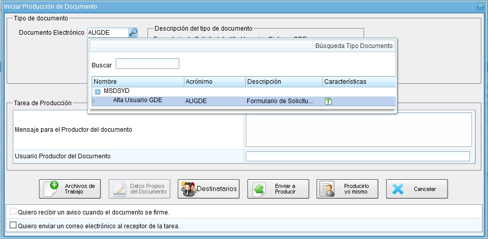 Sistema GDE : Desarrollo Social