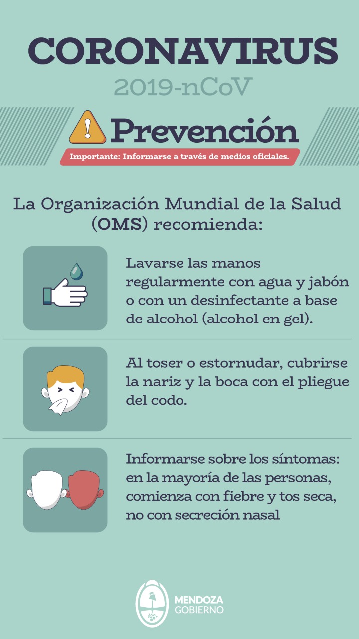 Afiche Coronavirus 3 : Prensa Gobierno de Mendoza